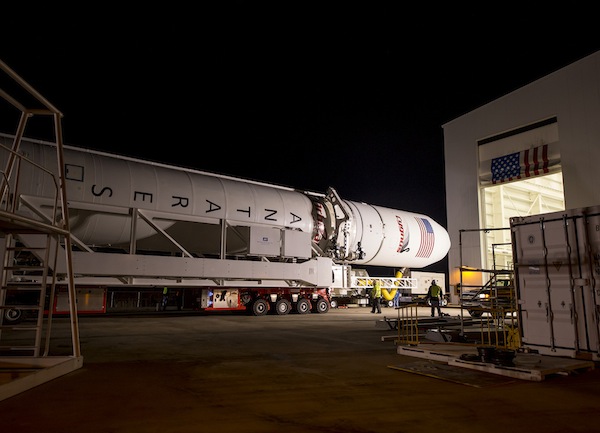Spaceflight Now | Antares Launch Report | Antares rocket arrives at ...