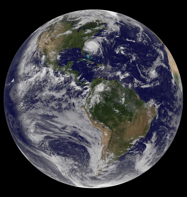 Spaceflight Now | Hurricane Irene seen in full Earth view