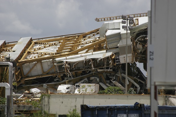 Spaceflight Now | Photos: ELA-2 launch pad demolished