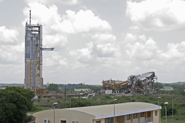 Spaceflight Now | Photos: ELA-2 launch pad demolished