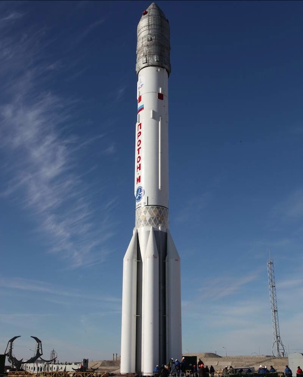 Spaceflight Now | Photos: Proton rolls out for navigation mission
