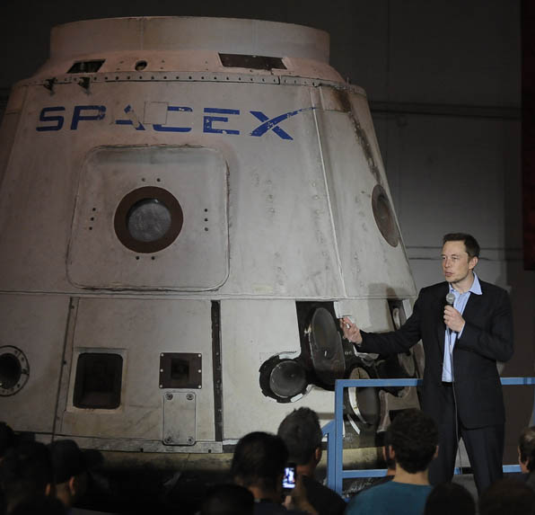 Spaceflight Now | Falcon Launch Report | NASA's leader visits SpaceX ...