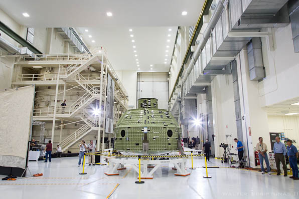 Spaceflight Now | Breaking News | NASA shows off first Orion capsule ...