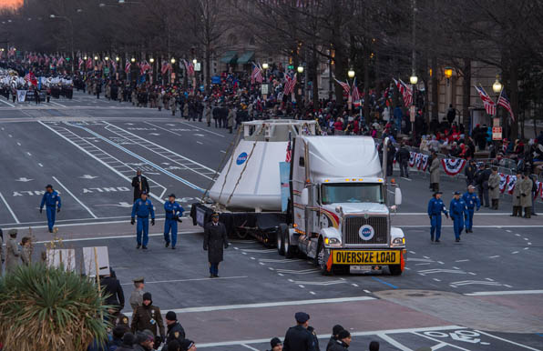 Spaceflight Now | Mars rover and future astronaut craft in parade