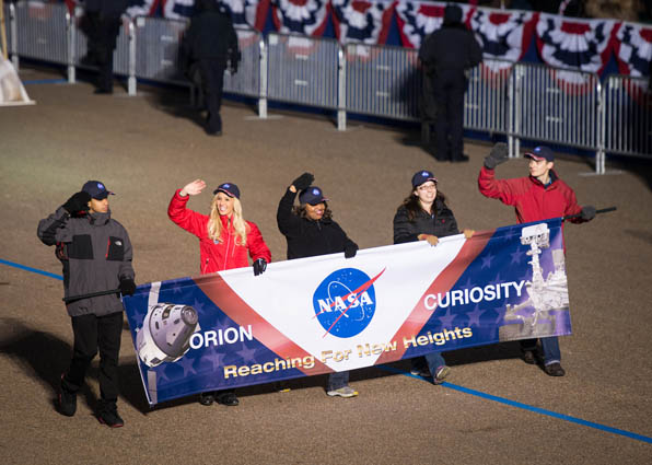 Spaceflight Now | Mars rover and future astronaut craft in parade